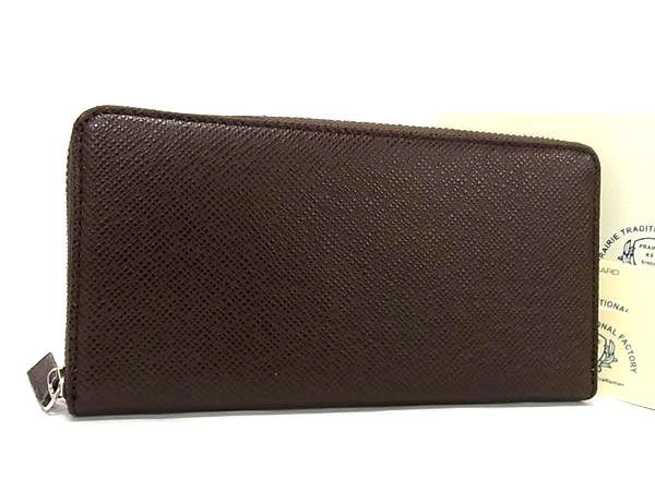 ■新品■未使用■ PRAIRIE TRADITIONAL FACTORY プレリー レザー ラウンドファスナー 長財布 小銭入れ ウォレット ブラウン系 AU7696
