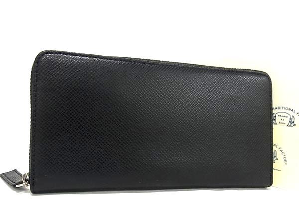 ■新品■未使用■ PRAIRIE TRADITIONAL FACTORY プレリー レザー ラウンドファスナー 長財布 小銭入れ ウォレット ブラック系 AU7730