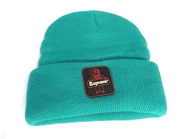 ■新品■未使用■ Supreme シュプリーム アクリル100％ ビーニー ニット帽 ニットキャップ 帽子 メンズ レディース グリーン系 AU7808