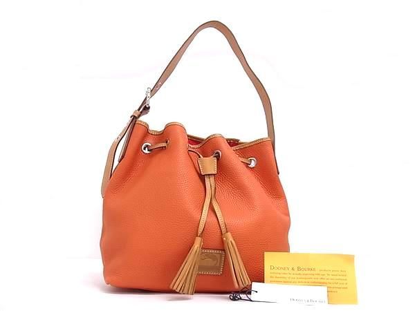 ■新品同様■ DOONEY＆BOURKE ドゥーニーアンドバーク レザー タッセル ワンショルダーバッグ レディース オレンジ系 AU9791