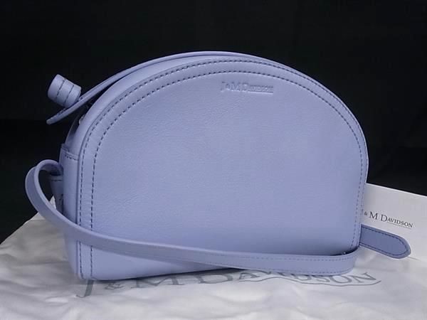 ■新品同様■ J＆M DAVIDSON ジェイアンドエムデヴィッドソン レザー 2WAY ハンドバッグ ショルダー クロスボディ ライトブルー系 AW5413