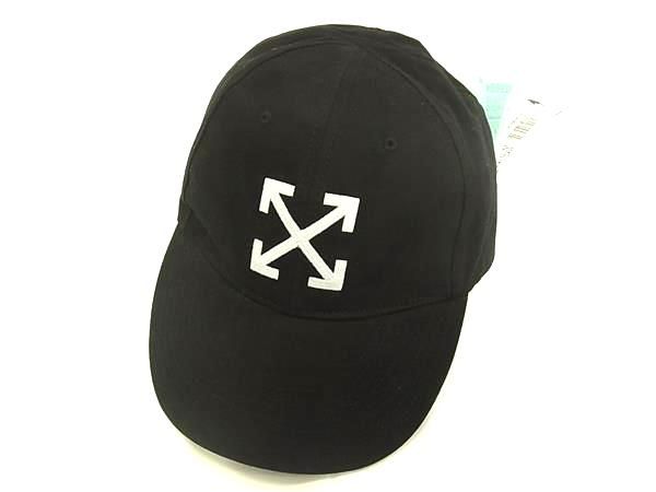 ■新品■未使用■ Off-White オフホワイト コットン100％ ベースボールキャップ 帽子 レディース メンズ ブラック系 ブラック系 AW5433