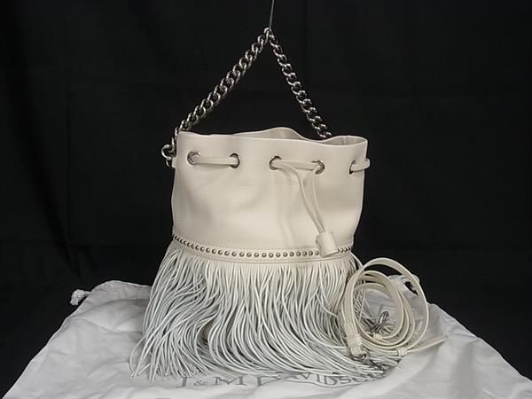 ■新品同様■J＆M DAVIDSON ジェイアンドエムデヴィッドソン カーニバル レザー 2WAY ショルダー ハンドバッグ アイボリー系 AX1105