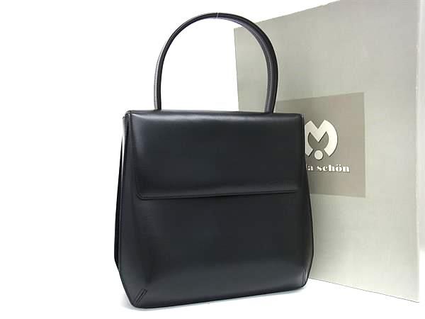 ■極美品■ mila schon ミラショーン レザー ワンハンドル ハンドバッグ レディース ブラック系 AY5222