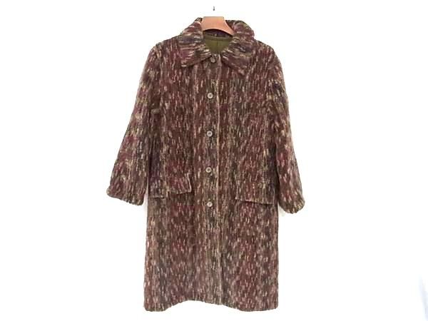 ■極美品■ MISSONI ミッソーニ ウール61％ リバーシブル ロングコート アウター 上着 サイズ 46 洋服 マルチカラー AY5763