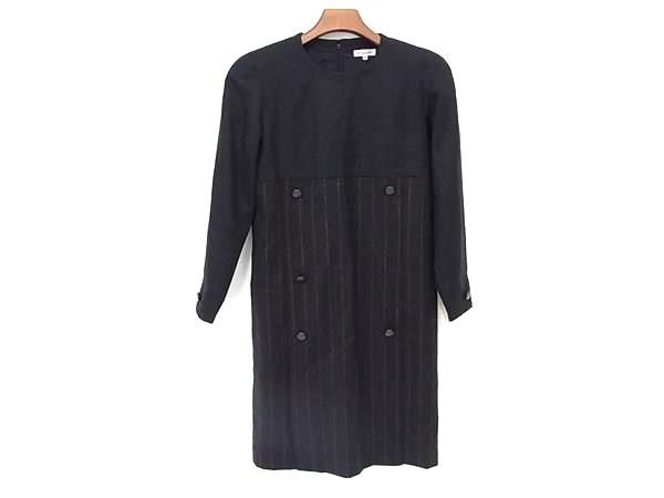 ■極美品■ BALENCIAGA バレンシアガ 長袖 ワンピース 表記サイズ 38 洋服 レディース  ダークグレー系×ブラウン系 AY5766