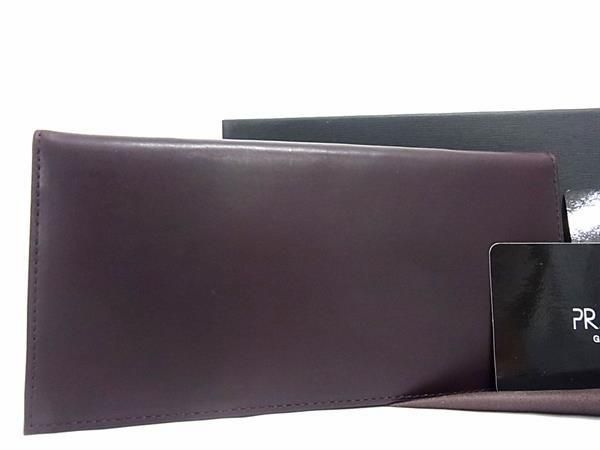 ■極美品■ PRARE プレリー レザー 二つ折り 長財布 ウォレット 札入れ 小銭入れ メンズ ブラウン系 AY8179