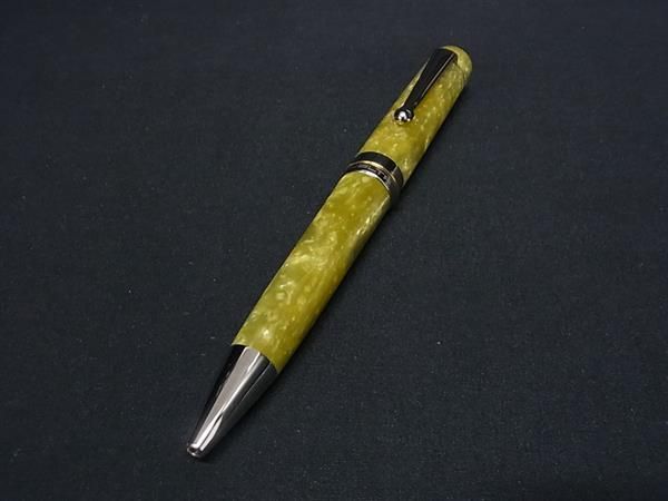 ■極美品■ DELTA デルタ ツイスト式 ボールペン 文房具 筆記用具 ステーショナリー カーキ系 AZ0793