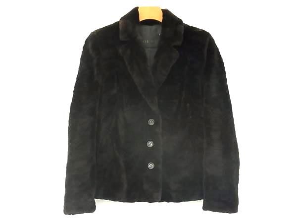 ■美品■ LOEWE ロエベ ミンクファー 毛皮 コート 上着 アウター 表記サイズ 42 洋服 レディース ダークブラウン系 AZ6526