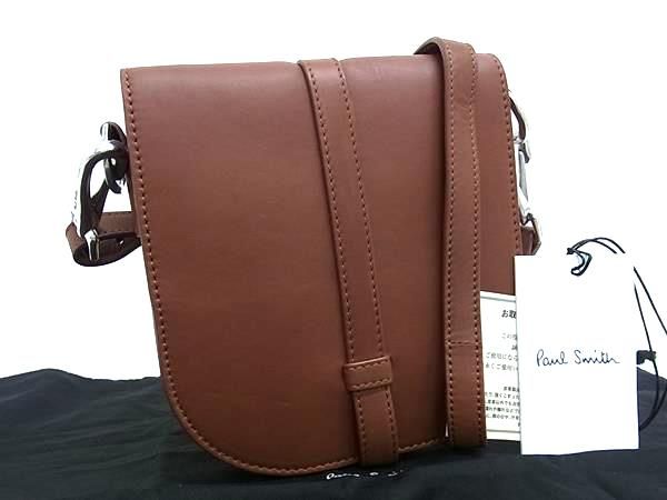 ■新品同様■ Paul Smith ポールスミス レザー クロスボディ ショルダーバッグ 斜め掛け レディース ブラウン系 BF8102