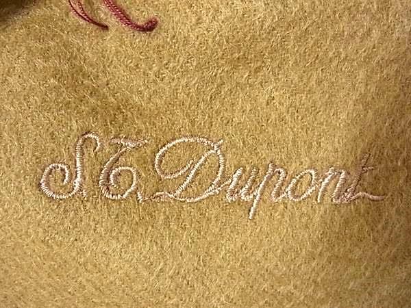 ■新品同様■ S.T.Dupont エス･テー･デュポン ウール×カシミヤ マフラー ストール 防寒具 レディース ブラウン系 BI3176