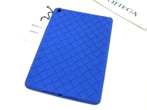 ■新品■未使用■ BOTTEGA VENETA ボッテガヴェネタ イントレチャート ラバー iPadケース タブレットケース ブルー系 BJ8250