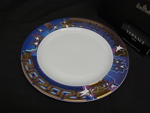 ■新品■未使用■VERSACE ヴェルサーチ ローゼンタール インフィニットドリームス 皿 プレート 食器 テーブルウェア ブルー系 BJ8402
