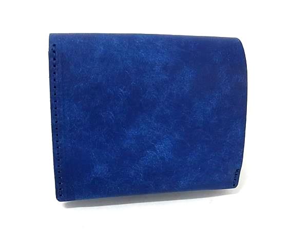 ■新品■未使用■ AGILITY アジリティ カードル レザー 二つ折り 財布 ウォレット 小銭入れ 札入れ カード入れ ブルー系 BJ9799