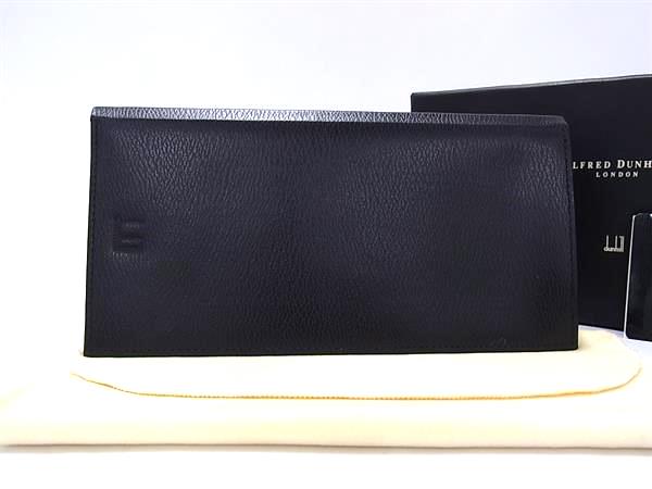 ■新品■未使用■ dunhill ダンヒル レザー 二つ折り 長財布 ウォレット メンズ ブラック系 BK3935
