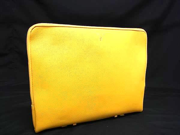 ■新品■未使用■ SERAPIAN セラピアン レザー クラッチバッグ セカンドバッグ ブリーフケース イエロー系 BK7376