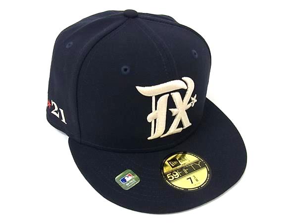 ■新品同様■ NEWERA ニューエラ ポリエステル テキサス レンジャーズベースボールキャップ 帽子 ネイビー系×ホワイト系 BK8175