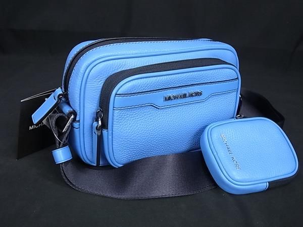 ■新品■未使用■ MICHAEL KORS マイケルコース レザー クロスボディ ショルダーバッグ ポシェット ブルー系 BL4538