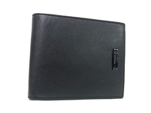 ■新品■未使用■ S.T.Dupont エス･テー･デュポン レザー 二つ折り 財布 ウォレット 札入れ 小銭入れ メンズ ブラック系 BL4755