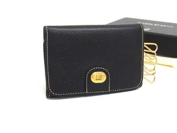 ■新品■未使用■ dunhill ダンヒル オックスフォード レザー 6連 キーケース 鍵入れ レディース メンズ ブラック系 BL8329