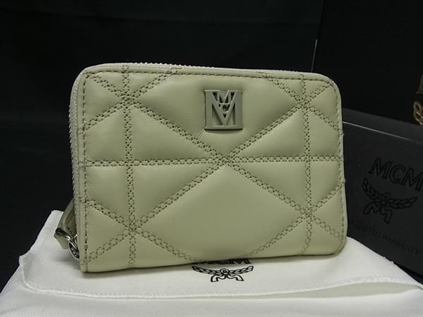 ■新品■未使用■ MCM エムシーエム レザー ケース パース 小銭入れ レディース ライトベージュ系 BM2457