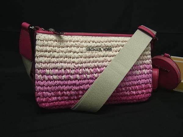 ■新品■未使用■ MICHAEL KORS マイケルコース ストロー クロスボディ ショルダーバッグ 肩掛け レディース ピンク系 BM9726