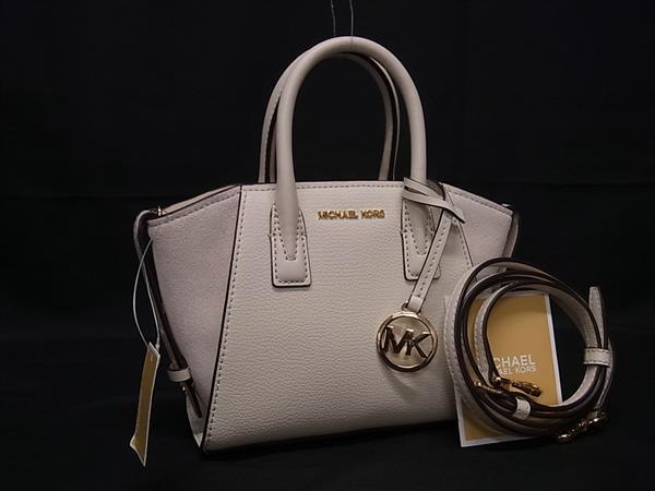 ■新品■未使用■ MICHAEL KORS マイケルコース アヴリルエクストラスモール レザー 2WAY ハンドバッグ ショルダー ホワイト系 BM9732