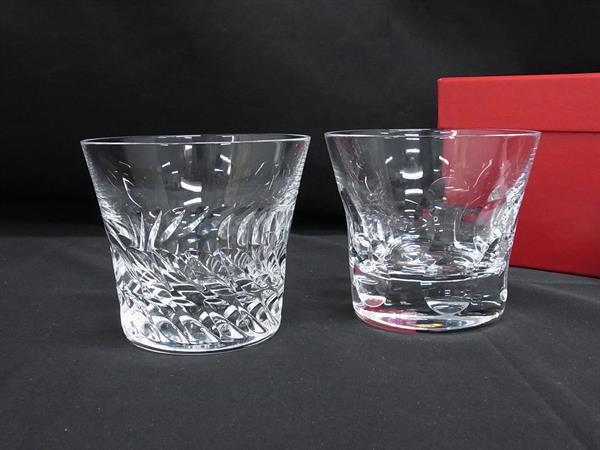 ■新品同様■ Baccarat バカラ グローリア ベルーガ クリスタルガラス グラス タンブラー 食器 2客セット クリア BN2922