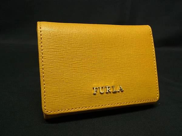 ■新品■未使用■ FURLA フルラ レザー 三つ折り 財布 ウォレット 札入れ 小銭入れ カード入れ レディース イエロー系 BN5377