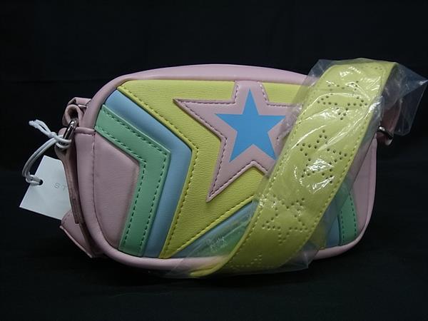 ■新品■未使用■ STELLA McCARTNEY ステラ マッカートニー キッズ レザー スター クロスボディ ショルダーバッグ ピンク系 BP1322