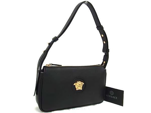 ■新品■未使用■ VERSACE ヴェルサーチ メデューサ レザー ワンショルダー ハンドバッグ 肩掛け レディース ブラック系 BP2887