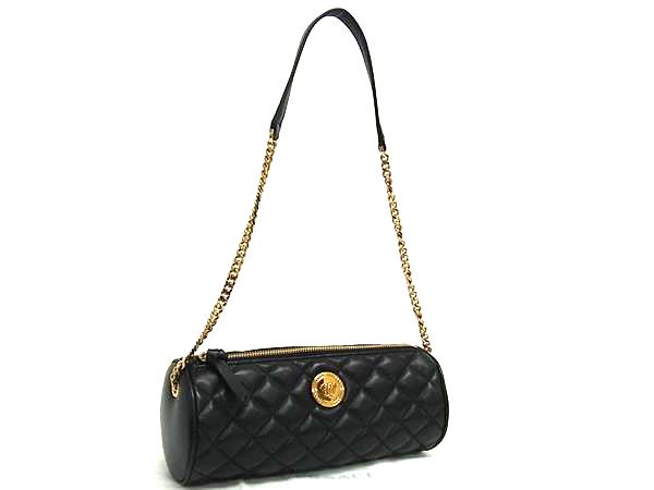 ■新品■未使用■ VERSACE ヴェルサーチ メデューサ レザー チェーン ワンショルダーバッグ ハンドバッグ 肩掛け ブラック系 BP2888