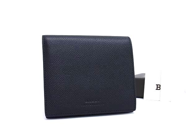 ■新品■未使用■ BALLY バリー レザー 二つ折り 財布 ウォレット 札入れ カード入れ 定期入れ メンズ ブラック系 BP5087