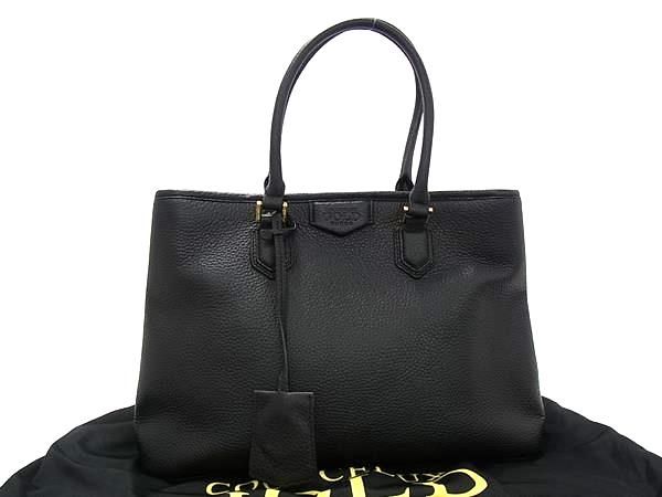 ■新品同様■ COCOCELUX GOLD ココセリュックスゴールド レザー ハンドバッグ トート レディース ブラック系 BP5104