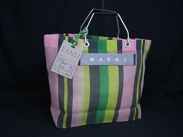■新品■未使用■ MARNI マルニ マーケット フラワーカフェ ナイロン ハンドバッグ トートバッグ レディース マルチカラー BP6419