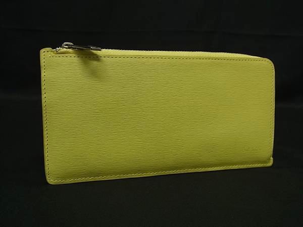 ■新品同様■ Paul Smith ポールスミス レザー L字ファスナー 長財布 札入れ カード入れ ウォレット レディース イエロー系 BQ0828