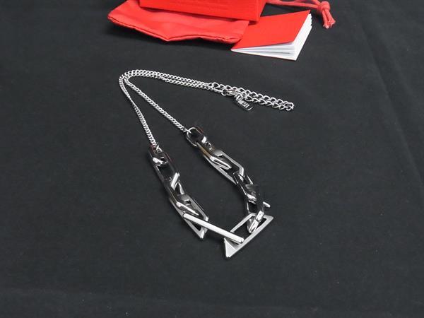 ■新品同様■ DIESEL ディーゼル スチール ネックレス ペンダント アクセサリー メンズ レディース シルバー系 BQ1331