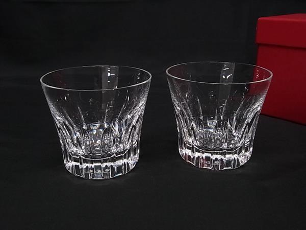 ■新品■未使用■ Baccarat バカラ エトナ クリスタルガラス ロックグラス コップ 食器 テーブルウェア ペア 2客セット クリア BR0553