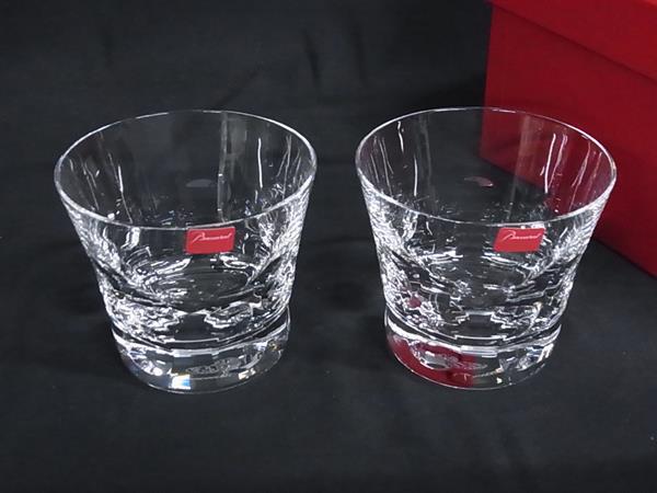■新品■未使用■ Baccarat バカラ ベルーガ クリスタルガラス ロックグラス 食器 テーブルウェア 2個セット ペア クリア BR0831