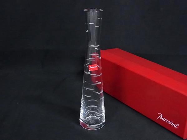 ■新品同様■ Baccarat バカラ ツンドラ フラワーべース クリスタルガラス  花瓶 オブジェ インテリア 置物  クリア BR0834