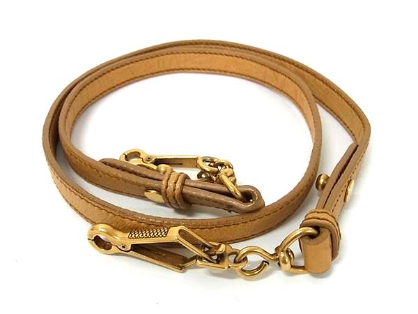 ■極上■本物■ miumiu ミュウミュウ オーストリッチ バッグ用 ショルダーストラップ 肩掛け ブラウン系 BS0409