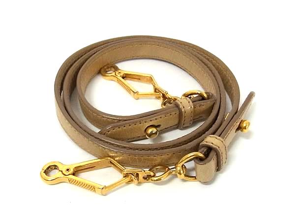 miumiu ミュウミュウ レザー バッグ用 ショルダーストラップ 斜め掛け 肩掛け レディース ブラウン系 BS0410