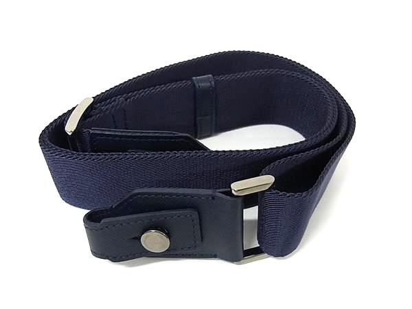 ■新品同様■ MONT BLANC モンブラン ナイロンキャンバス バッグ用 ショルダーストラップ 斜め掛け メンズ ネイビー系 BS0488