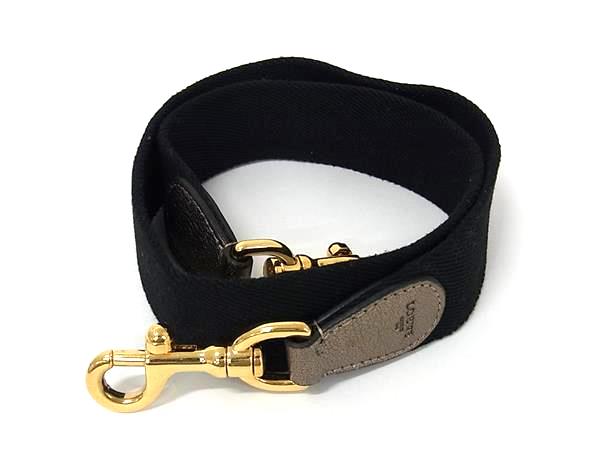 ■美品■ LOEWE ロエベ キャンバス バッグ用 ショルダーストラップ 肩掛け レディース メンズ ブラック系 BS0489