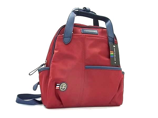 ■新品■未使用■ CASTELBAJAC カステルバジャック ナイロン リュックサック バックパック レディース ボルドー系 BS1228