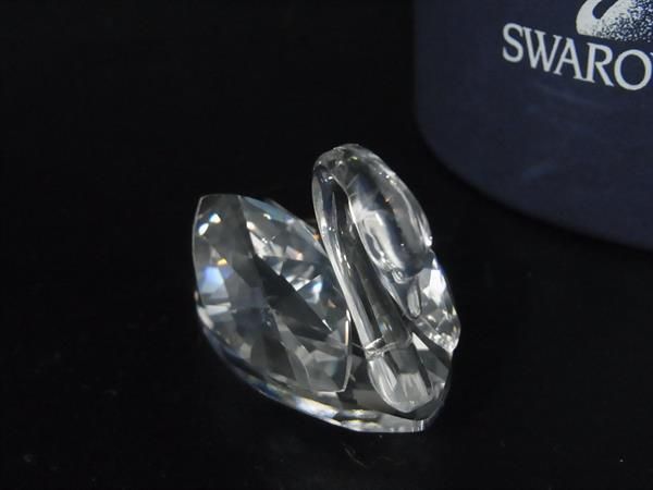 ■新品同様■ SWAROVSKI スワロフスキー 015152 クリスタル スワン 白鳥 オブジェ 置物 インテリア  クリア CC1355