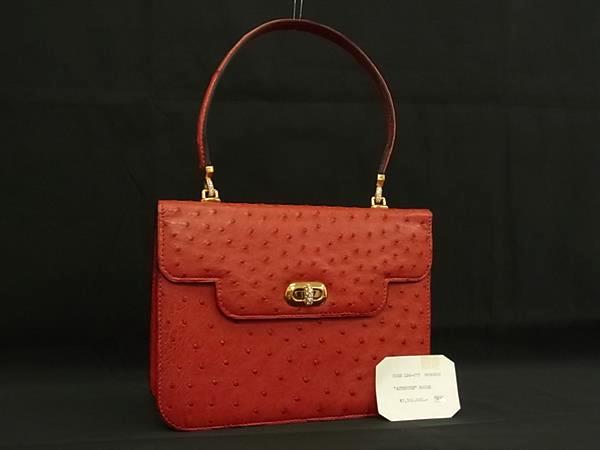 ■希少■極美品■ Laurence de gramont ローレンス デュ グラモン オーストリッチ 本物 ダイヤモンド 定価330万 ハンドバッグ DA9066
