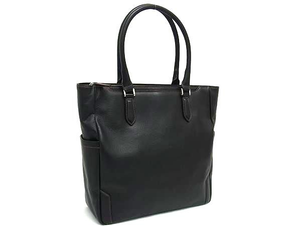 ■極美品■ 良品工房 レザー ショルダーバッグ トートバッグ 肩掛けかばん メンズ ブラック系 DB2014