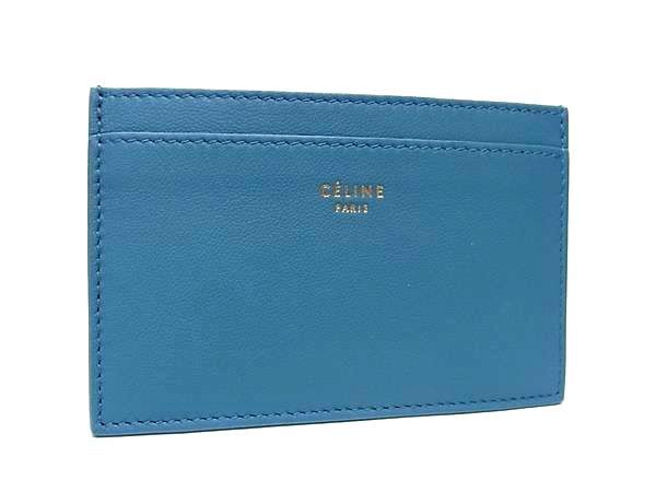 ■新品■未使用■ CELINE セリーヌ レザー カードケース カード入れ パスケース レディース ライトブルー系 FA1122