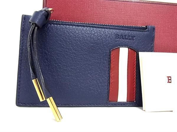 ■新品■未使用■ BALLY バリー レザー フラグメントケース ケース カードケース メンズ レディース ネイビー系 FA1146